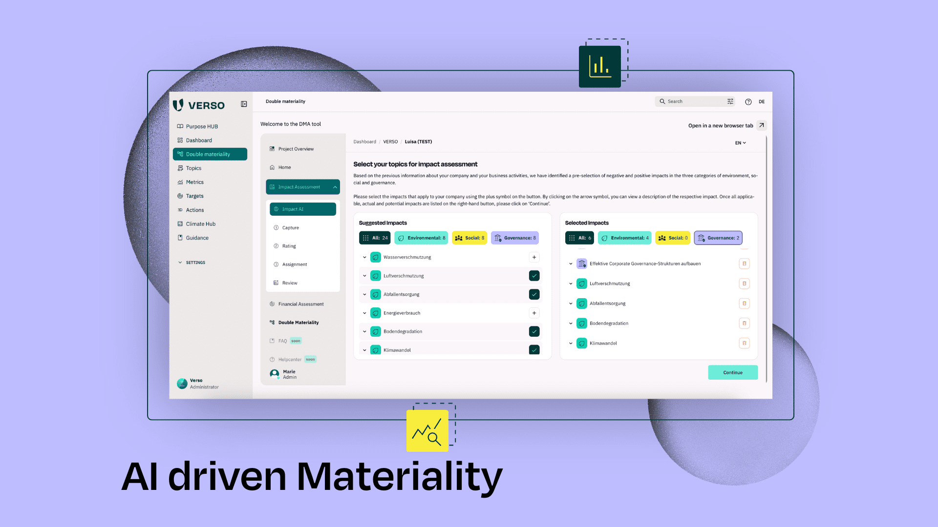 Double materiality analysis with AI